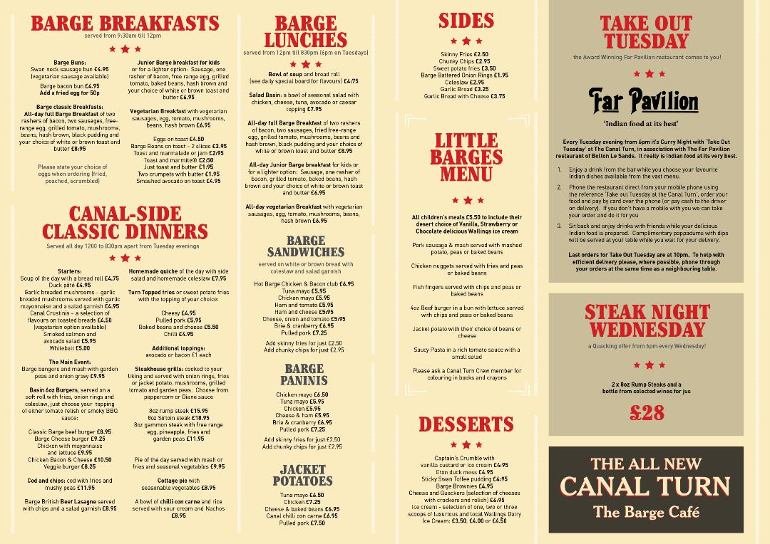 The Canal Turn - Carnforth - Sugarvine, The Nation's Local Dining Guide